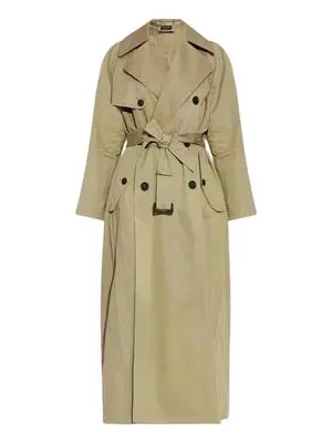 Balenciaga Belted Double-breasted Trench Coat - Neutrals