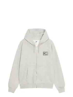 StÜssy X Nike Fleece Zip Hoodie - Grey Heather (fw25)