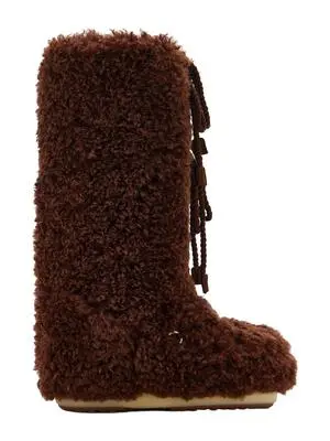 Moon Boot Icon Shearling Boots - Brown