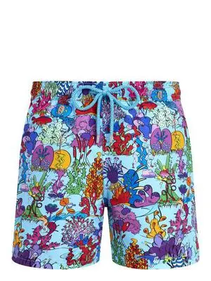 Vilebrequin Moorea Swim Shorts Plantes Aquatiques Mdb - Blue