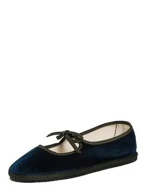 VIBI VENEZIA Brigitte Velvet Mary Jane Flats - Zattere