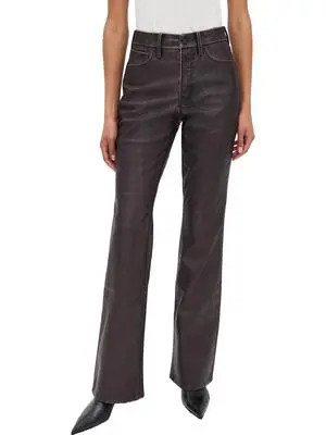 Good American Good Classic Bootcut Faux Leather Pants - Vamp001