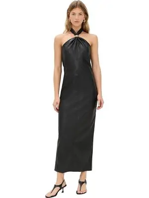 4TH & RECKLESS Rhea Faux Leather Maxi Dress - Black