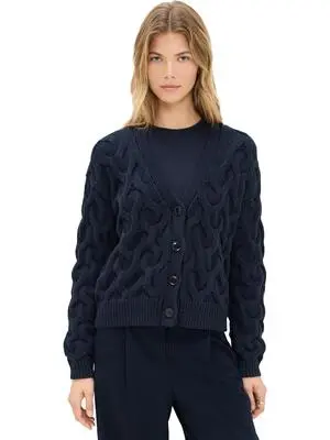 ATM Anthony Thomas Melillo Cotton Cashmere Air Cardigan - Midnight