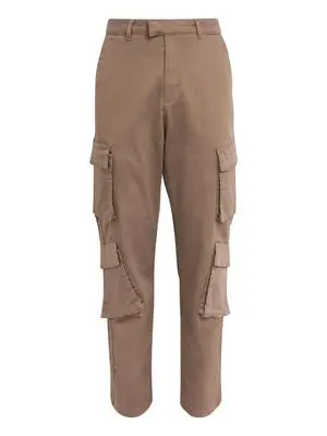REPRESENT Cotton Cargo Pocket Trousers - Brown