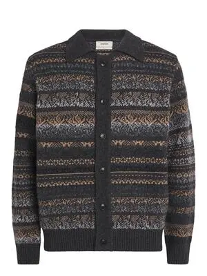 SYSTEM Fair Isle Cardigan - Grey