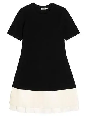 Simkhai Lorin Colour-block Knit Mini Dress - Black And White