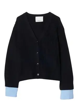 3.1 Phillip Lim Long-sleeve Cable-knit Cardigan - Black