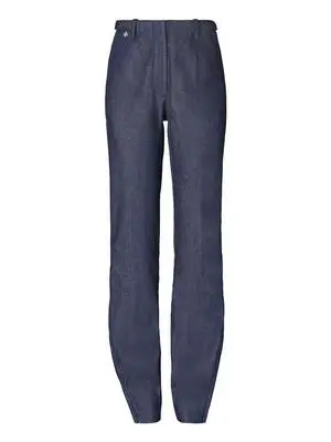 TORY BURCH Ankle-Zip Cotton Jeans