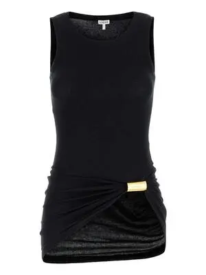 Loewe Stretch Cotton Tank Top - Black