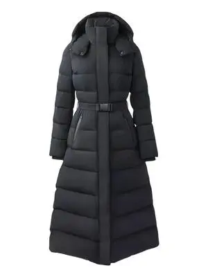 Mackage Calina-city Hooded Belted Puffer Coat - Black