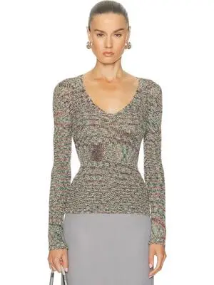 MISSONI Deep V-Neck Knit Top