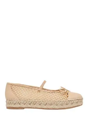 DOLCEVITA Cambre Platform Ballet Flats - Lt Natural Woven Mesh
