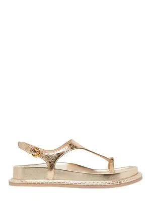 DOLCEVITA Stefan Sandals - Gold Distressed Leather