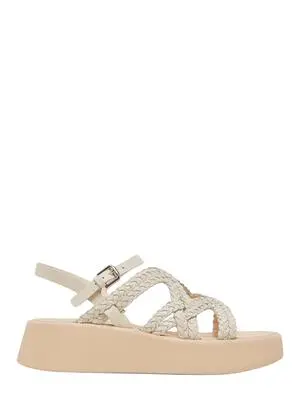 DOLCEVITA Gatsby Platform Sandals - Creme Leather