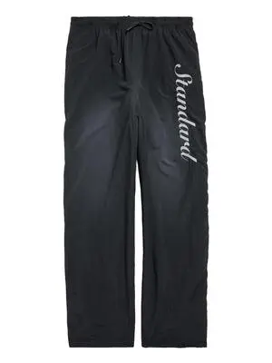 Balenciaga Standard Script Large Tracksuit Pants In Technical Fabric - Black