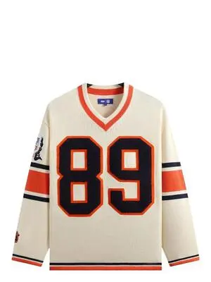 Kith X Nfl Chicago Bears V-neck Beau Knit Sweater - Sandrift