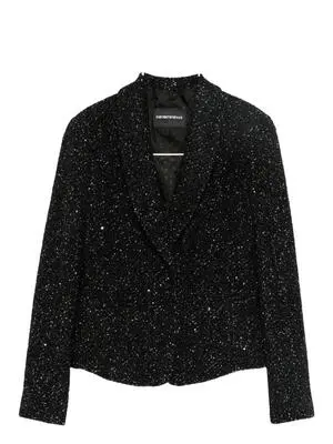 Emporio Armani Lurex Single-breasted Jacket - Black