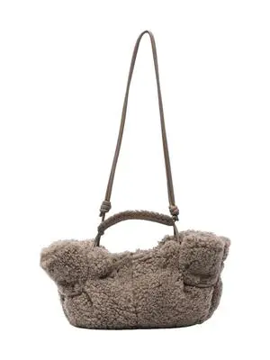 Hereu Arta Mini Shearling Tote - Grey