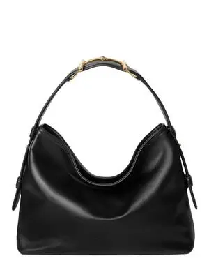 Gucci Beatrix Medium Leather Shoulder Bag - Black