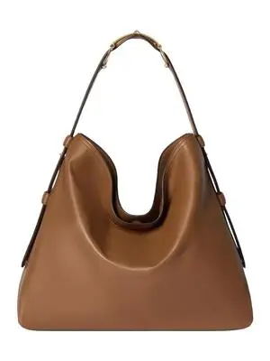 Gucci Beatrix Large Leather Shoulder Bag - Brown