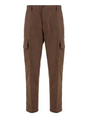 SLOWEAR Wool-blend Trousers - Brown