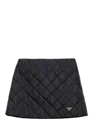 Prada Quilted Mini Skirt - Black