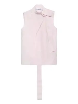 Prada Bow-detail High-neck Top - Pink