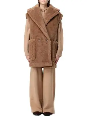 Max Mara Max Mara Sleeveless Fur Coat Camel