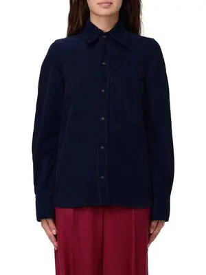 Victoria Beckham Corduroy Button Down Shirt - Blue