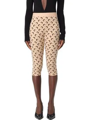 MARINE SERRE Printed Capri Pants Beige