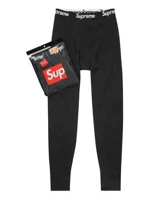 Supreme X Hanes Thermal Pant - Black