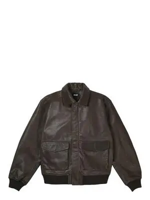 PALACE Susanoo Leather Flight Jacket - Brown