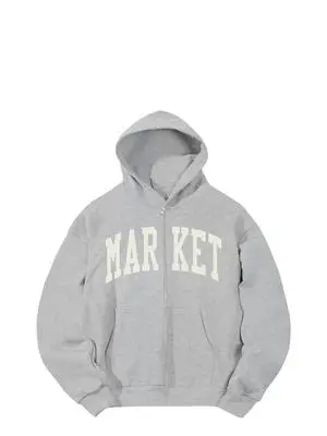 MARKET Classic Arc Full-zip Hoodie - Grey