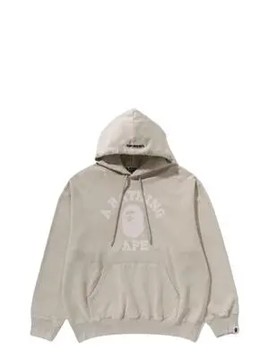 A BATHING APE Garment Dye College Pullover Hoodie - Tan
