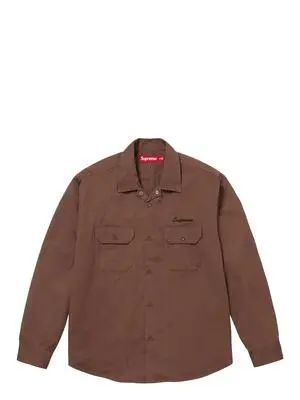 Supreme Snow White Work Shirt - Brown