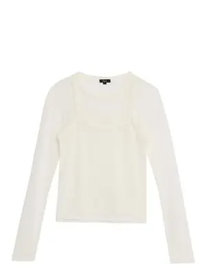 Rails Lovisa Layered Knit Tee - White