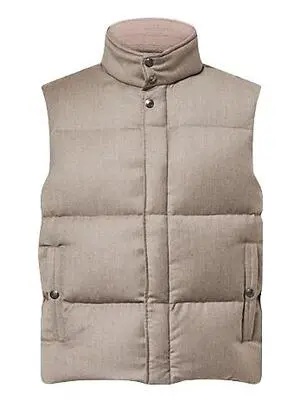 Paul Smith Wool And Cashmere-down Gilet - Grey