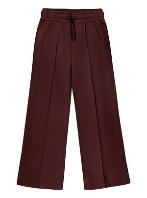 RO&ZO Wide-leg High-rise Cotton-blend Jogging Bottoms - Chocolate