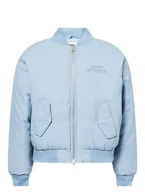 Obey Studios Ma1 Puffer Bomber Jacket - Blue Grey