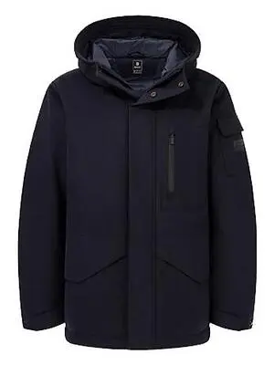 Boggi Milano Technical Fabric B Tech Parka Jacket - Navy Blue