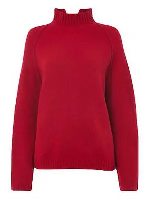 Whistles Funnel-neck Relaxed-fit Knitted Jumper - Red