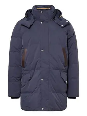 Paul Smith Relaxed-fit Hooded Woven-down Coat - Navy
