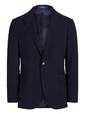 Polo Ralph Lauren Single-breasted Wool-blend Blazer - Navy