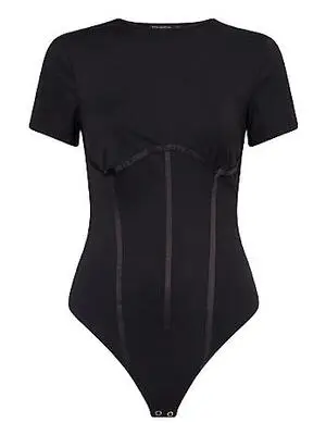 Good American Scuba Corset Bodysuit - Black001