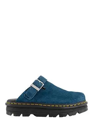 Dr. Martens Zebzag Suede Mules - Neptune Blue