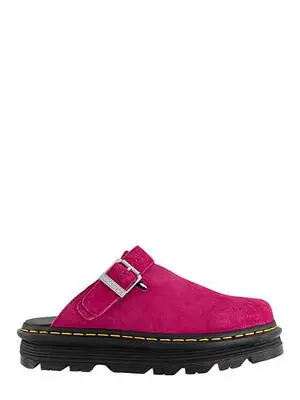 Dr. Martens Zebzag Suede Mules - Fuchsia Pink