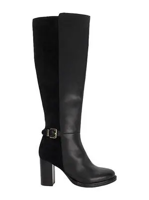 DUNE Leather Heeled Knee-high Boots - Black Leather