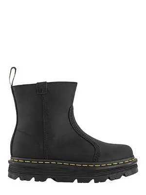 Dr. Martens Zebzag Rigger Leather Ankle Boots - Black Wyoming
