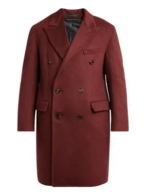 Brioni Double-breasted Cashmere Coat - Sienna